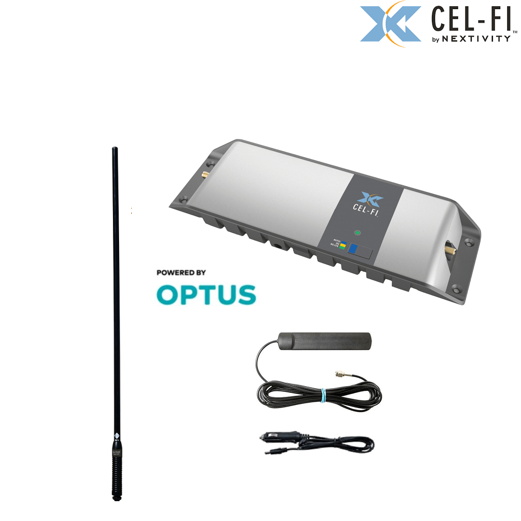 Cel-Fi GO Optus 4WD/Trucker Vehicle Pack incl 89cm RFI CD7195-B (6.5dBi ...
